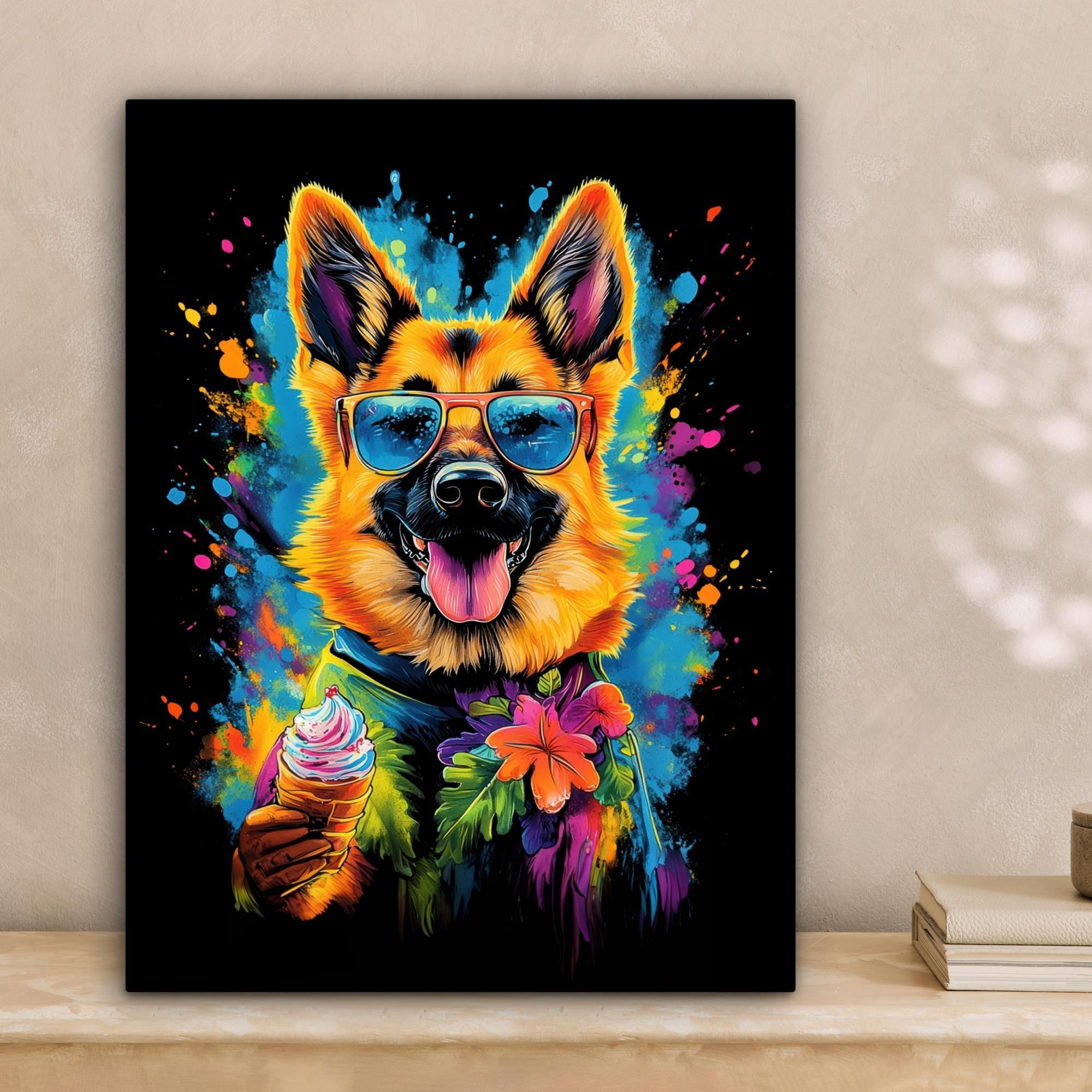 Muchowow Obraz Na Płótnie Graffiti Lato Pies Zwierzę 30X40Cm (36782419 ...