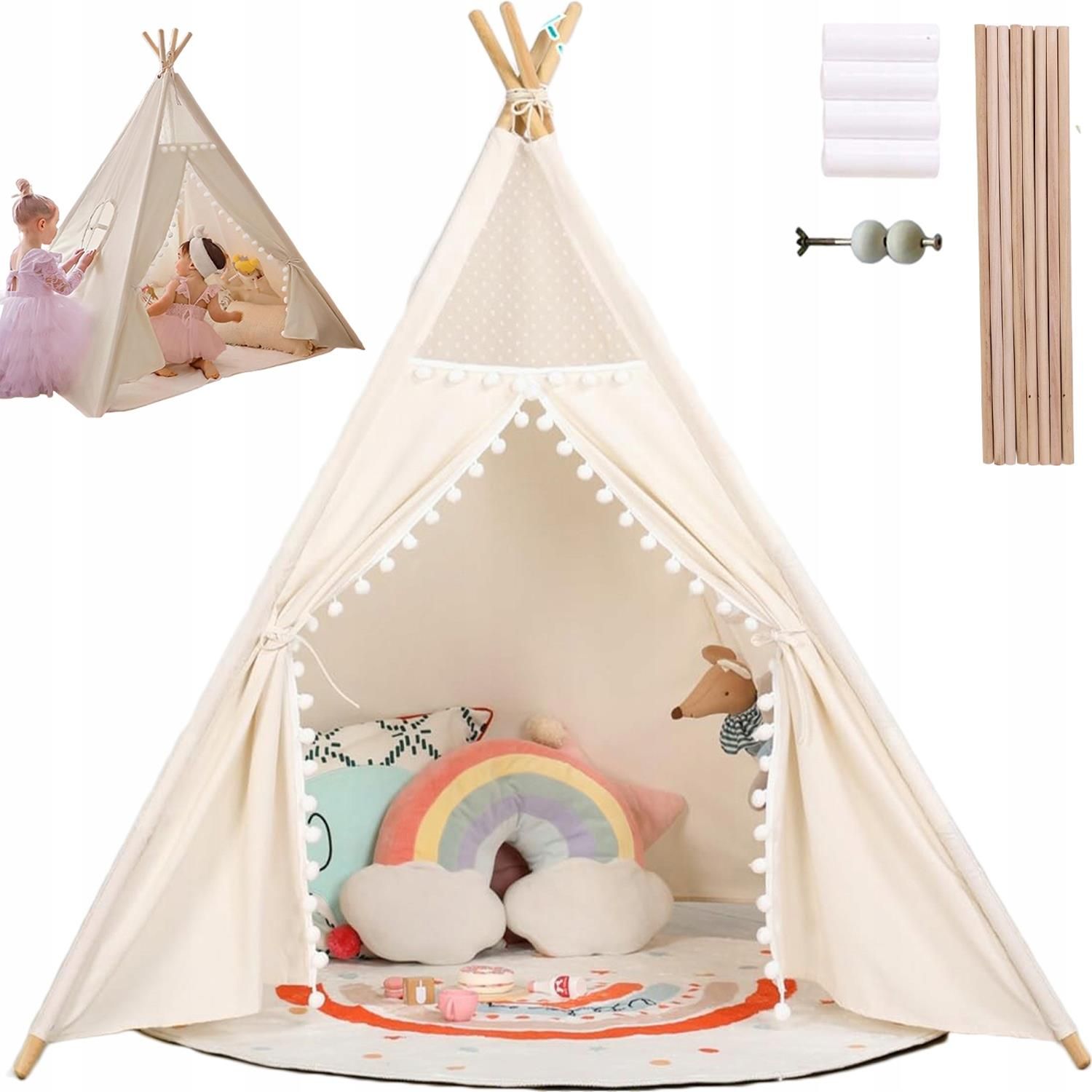 Bedee Namiot Tipi Dla Dzieci W Stylu Boho Teepee Wigwam Prosty Złozeniu ...