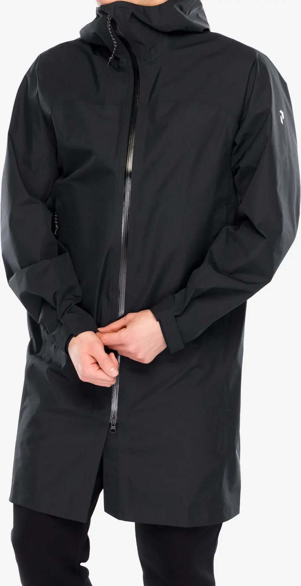 Płaszcz przeciwdeszczowy Peak Performance Treeline Shell Parka - black ...