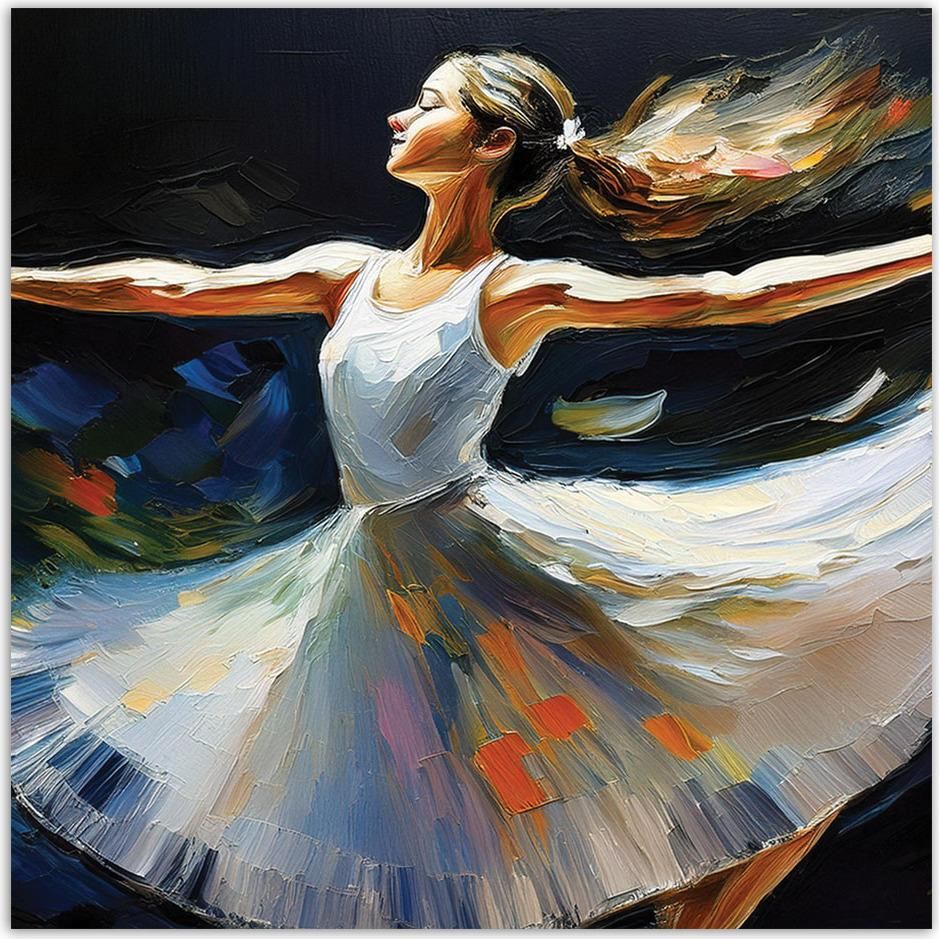 Feeby Obraz Na Płótnie Baletnica Kobieta Taniec 40X40 Szary (26550454 ...