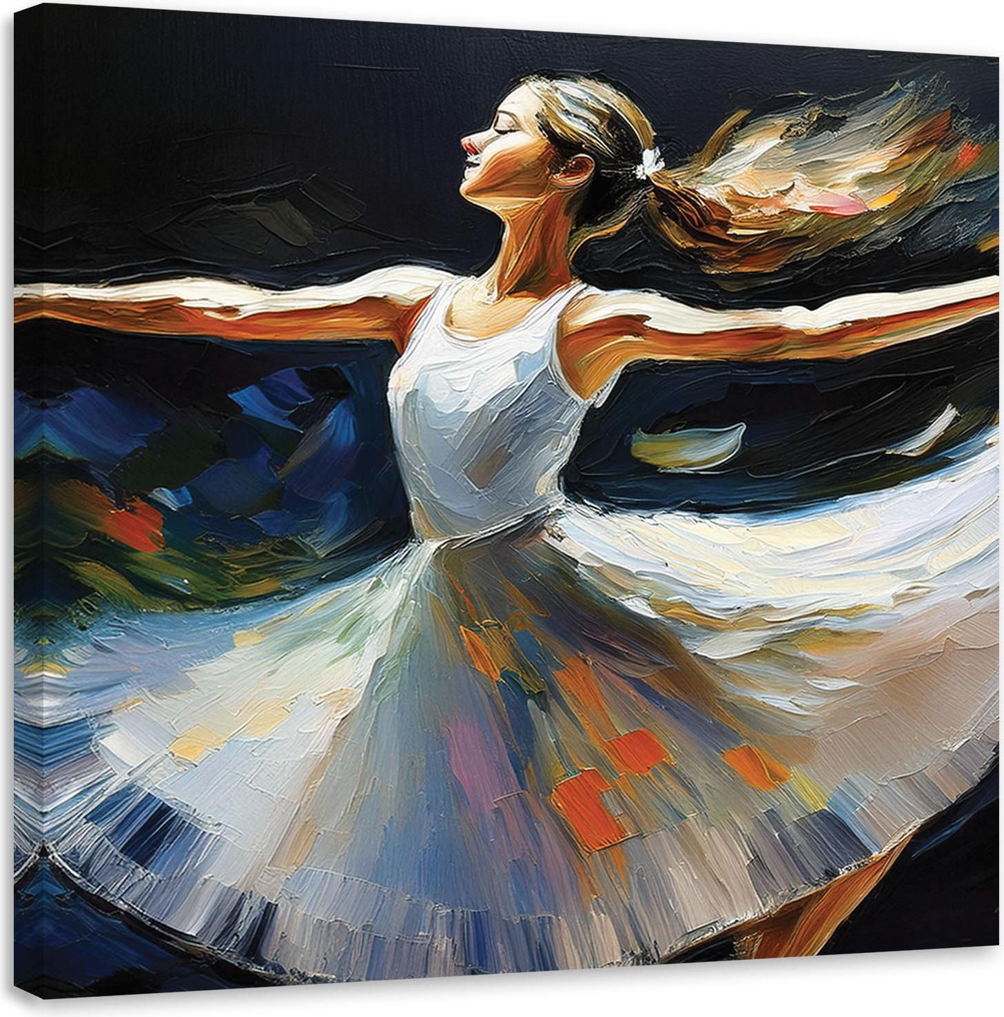 Feeby Obraz Na Płótnie Baletnica Kobieta Taniec 40X40 Szary (26550454 ...