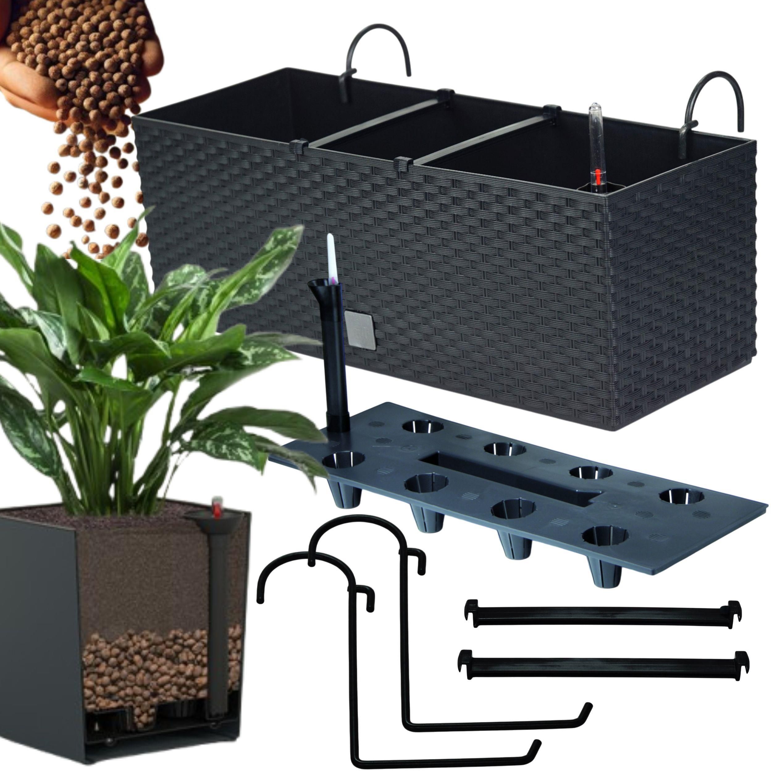 Dikel Doniczka Balkonowa 51cm + Uchwyty Haki Nawadniacz Skrzynka Na ...