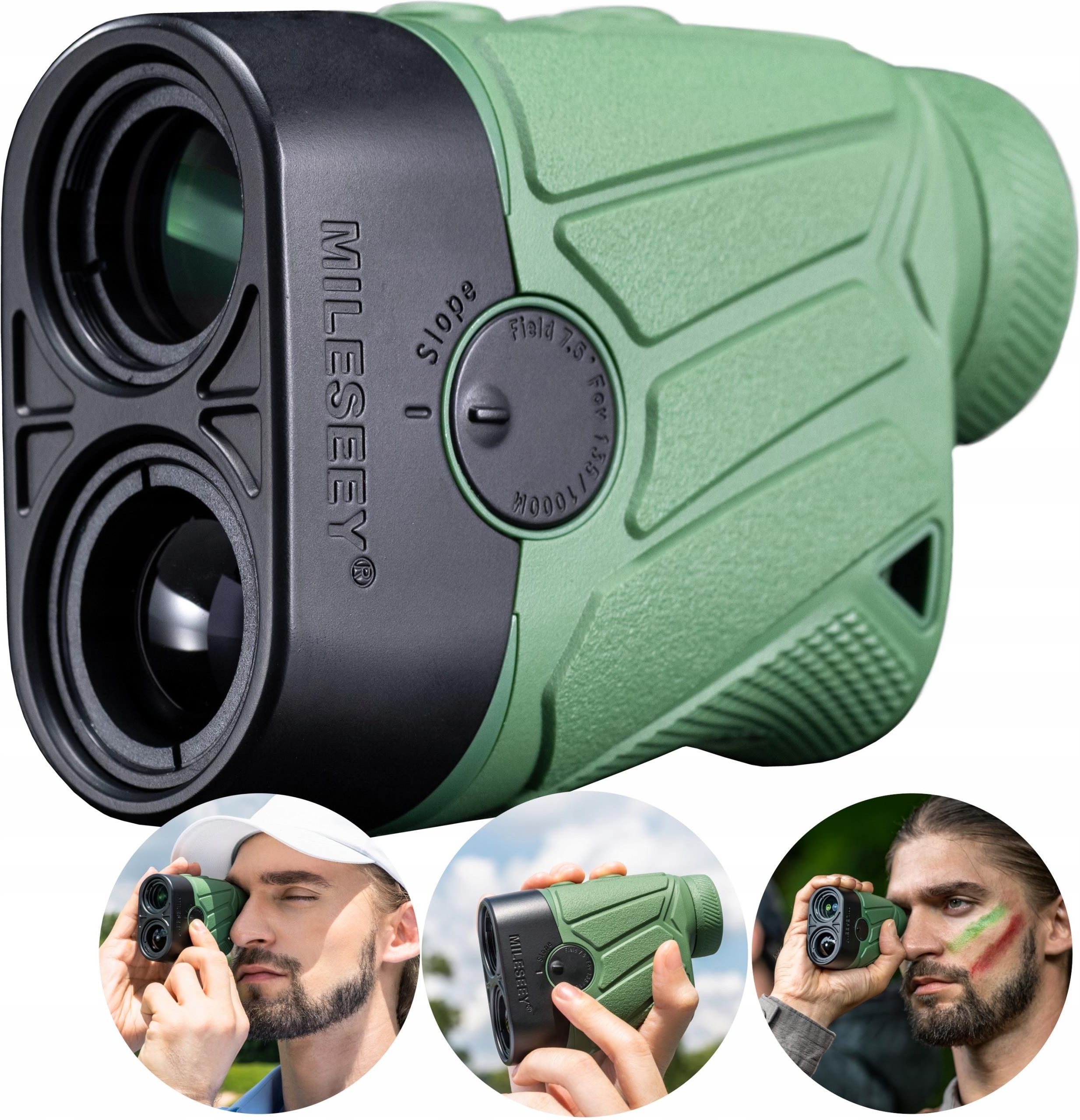 Mileseey Dalmierz Laserowy Myśliwski Lornetka Luneta Golfowa Tryby ...