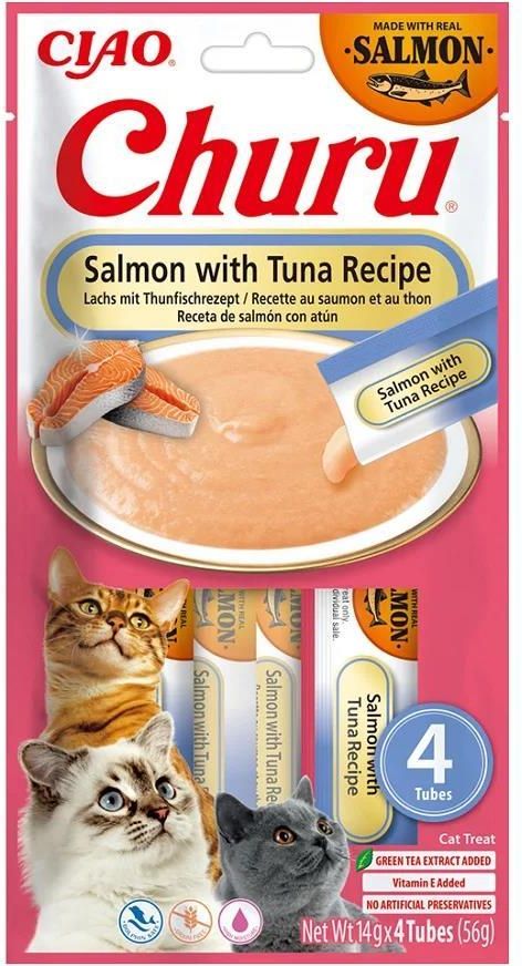 Karma Inaba Cat Churu Salmon with Tuna Recipe 4x14g - Ceny i opinie ...