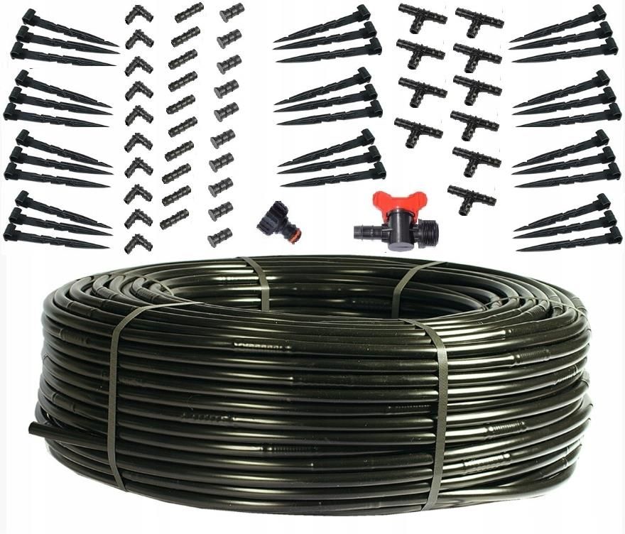 Watermil Linia Rura Kroplująca Nawadniająca 16mm Emiter Co 33cm 100m b+ ...