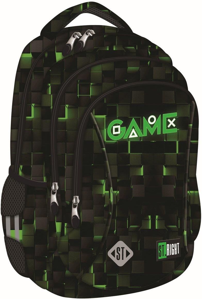 St.Majewski St-Majewski Plecak 3 Komorowy Green Game - Szkolny plecak ...