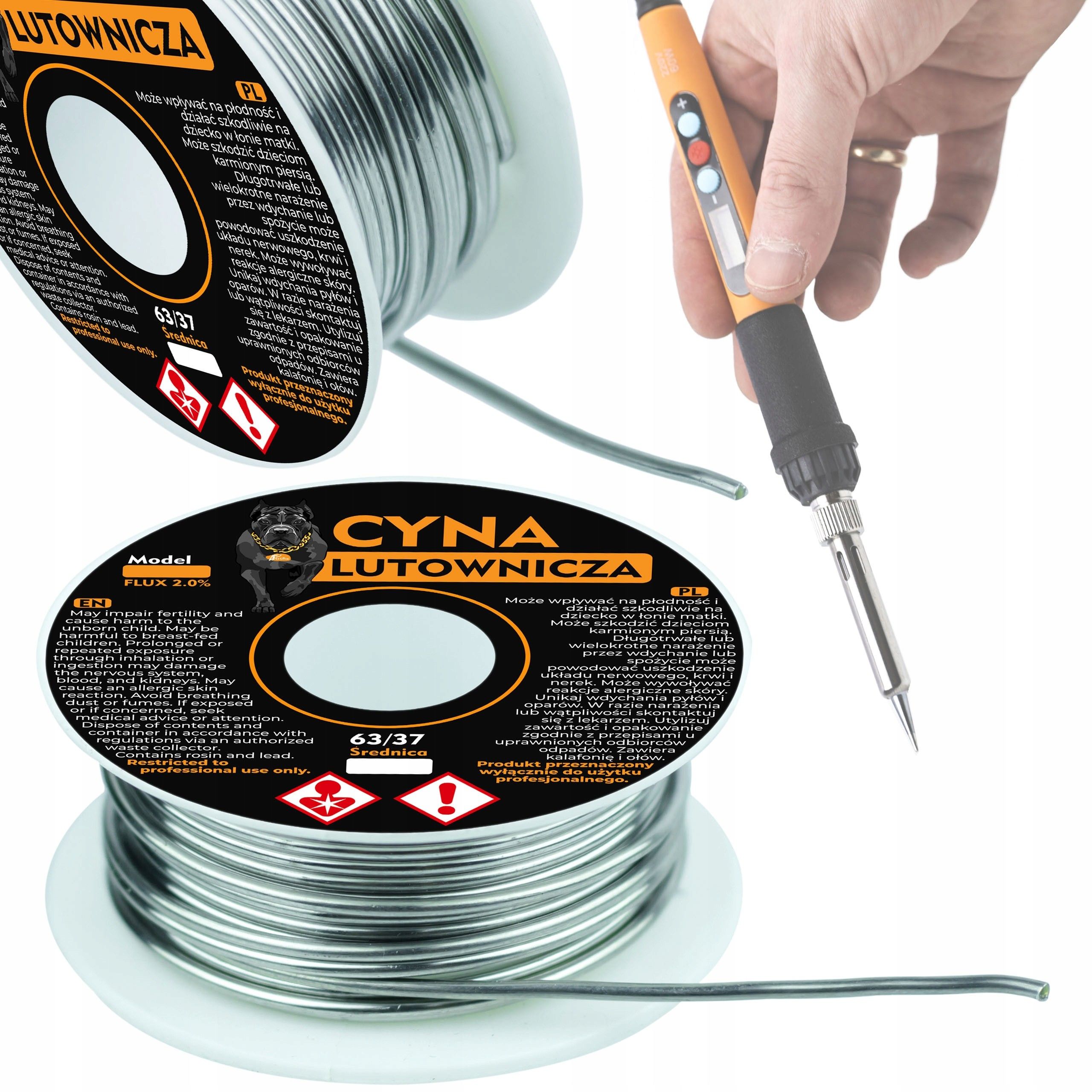 Cyna lutownicza Rosfix Sn63Pb37 0,8mm 500g 2% Flux w szpuli - Opinie i ...