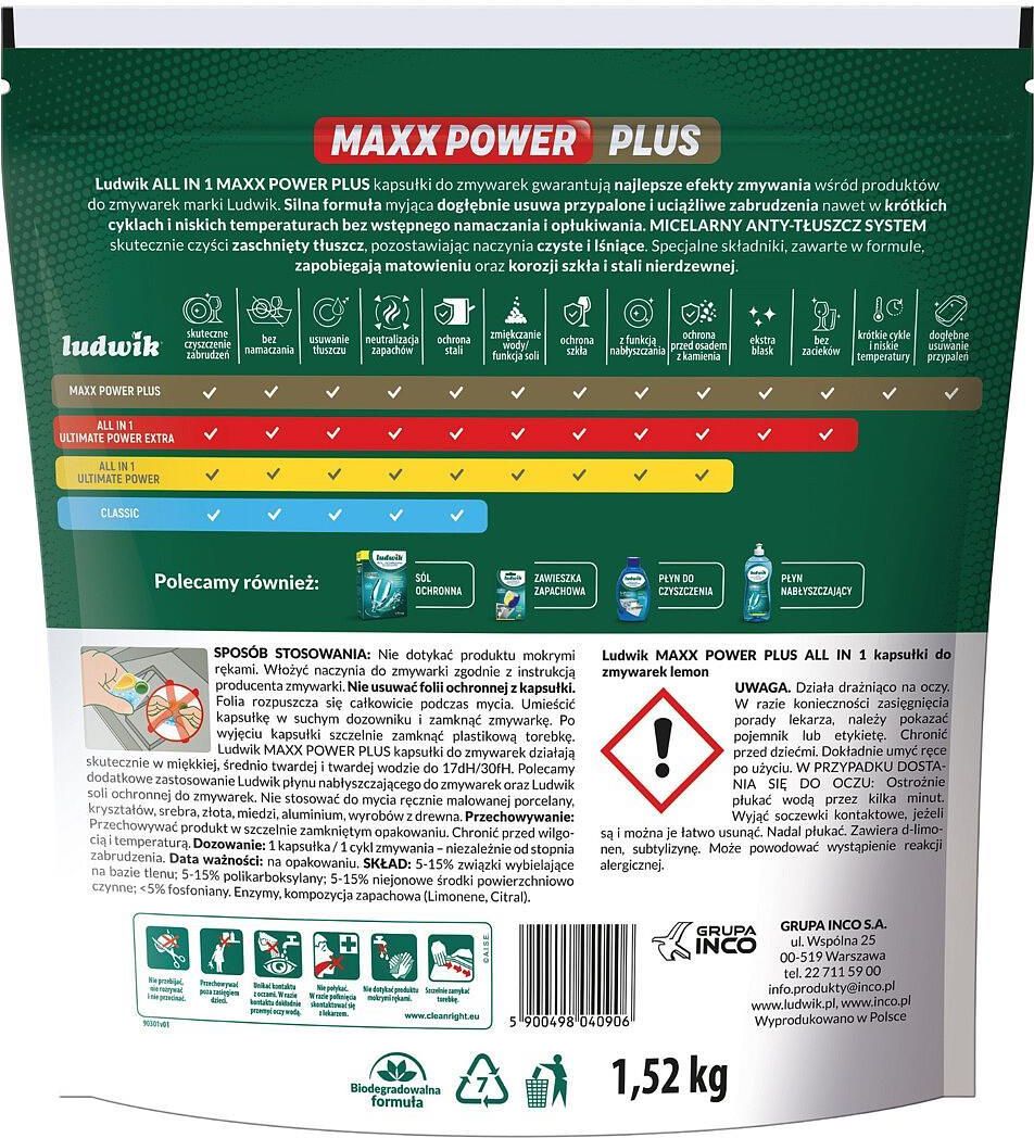 Ludwik Kapsułki Do Zmywarek Maxx Power Plus 95Szt. - Ceny i opinie ...