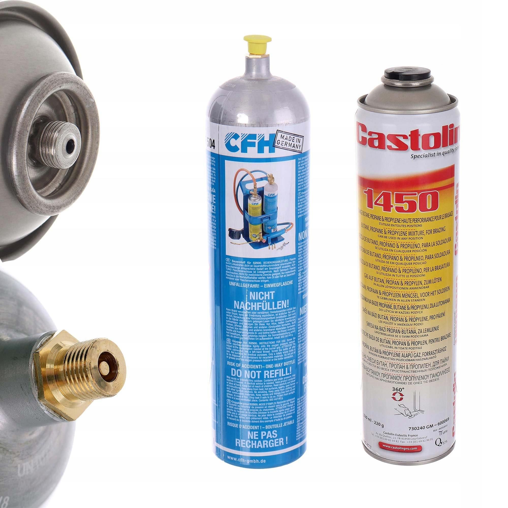 Cfh Gaz Butla Tlen + Propan Butan Propylen 1450 Zestaw Do Palnika ...