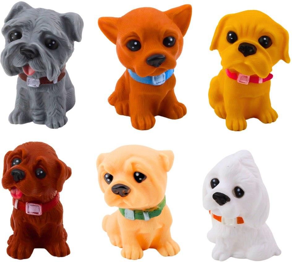 Lean Toys Zestaw Figurek Urocze Pieski Szczeniaczki Gumowe 8Cm 6Szt ...