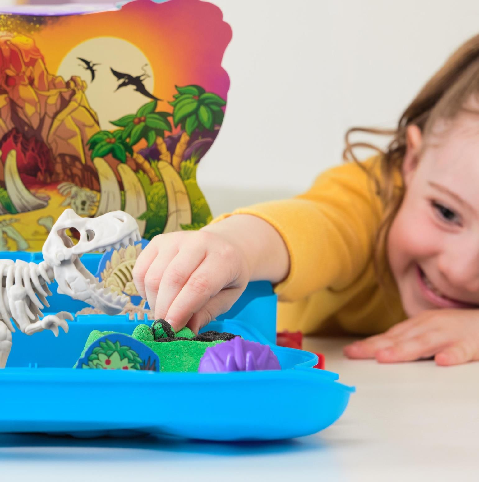 Spin Master Kinetic Sand Piasek Kinetyczny T-Rex Dig Walizka Zestaw ...