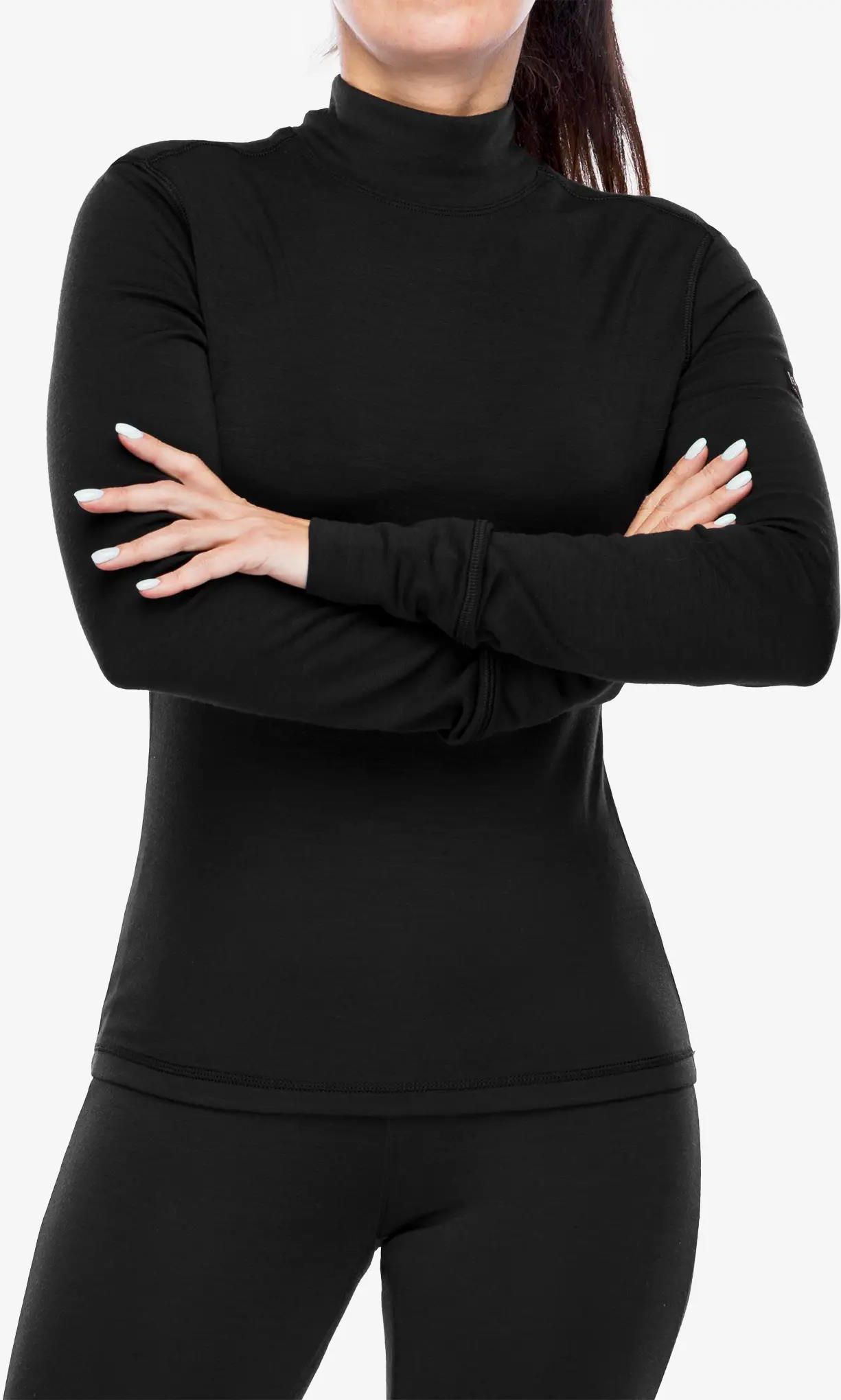 Bluza Termoaktywna Damska Super.Natural B Hot Turtleneck - Jet Black - Ceny i opinie - Ceneo.pl