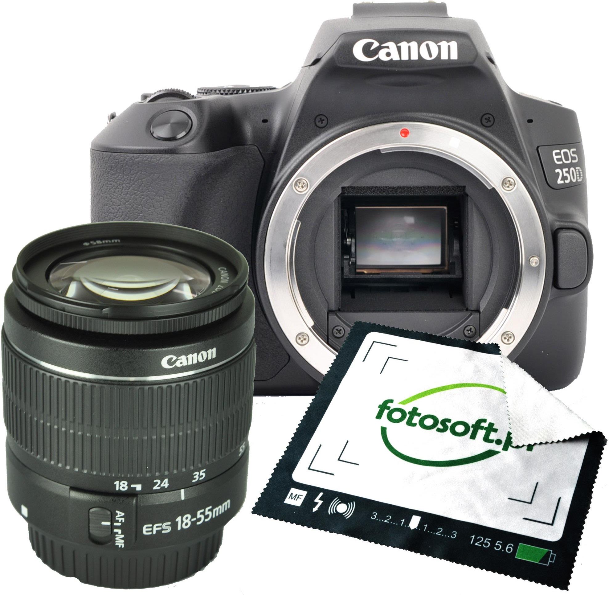 Sprzęt fotograficzny outlet Produkt z Outletu: Canon Eos 250D + Ef-S 18 ...