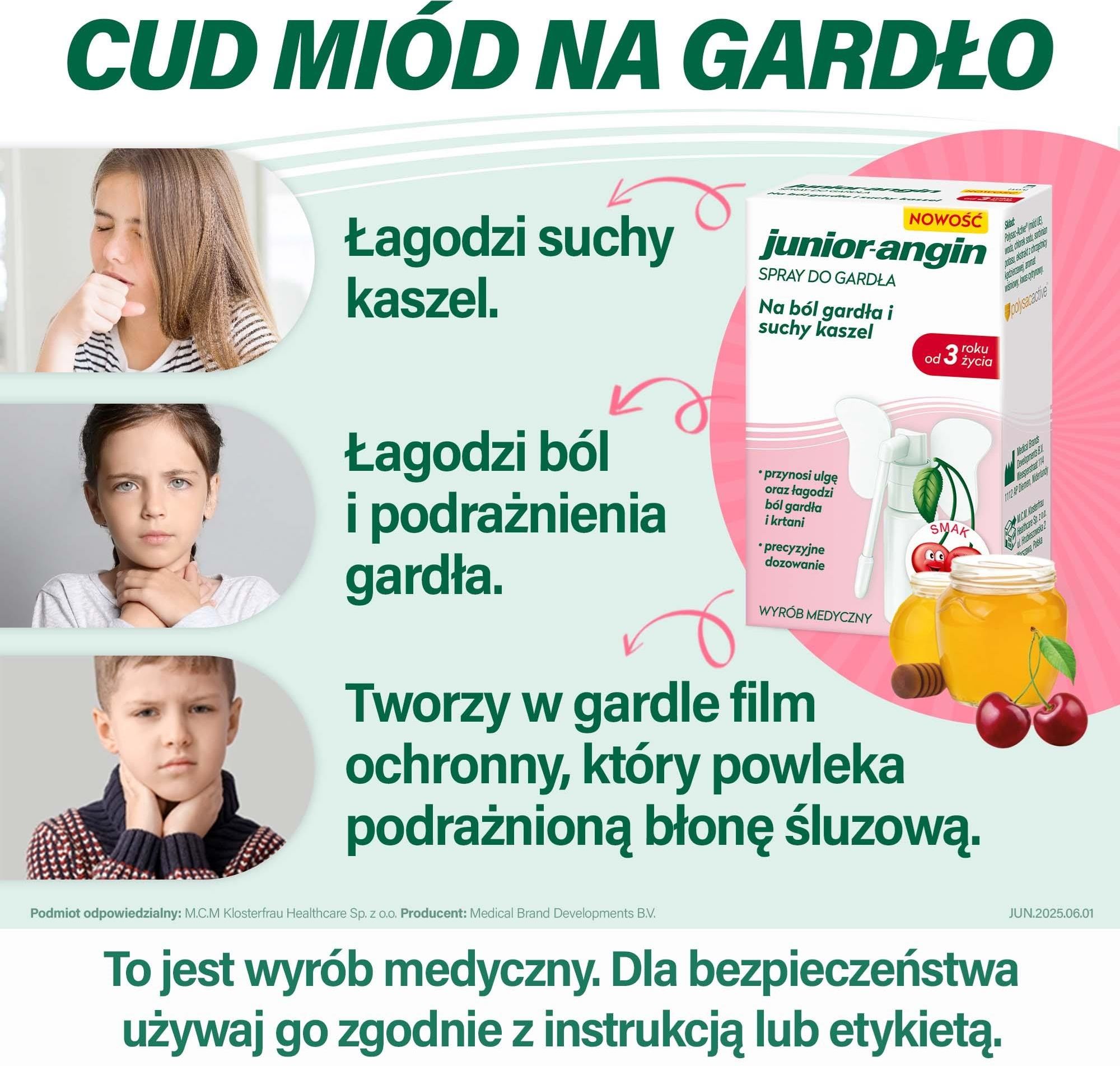 Junior-angin Spray do gardła o smaku wiśniowym, 20 ml - Opinie i ceny ...