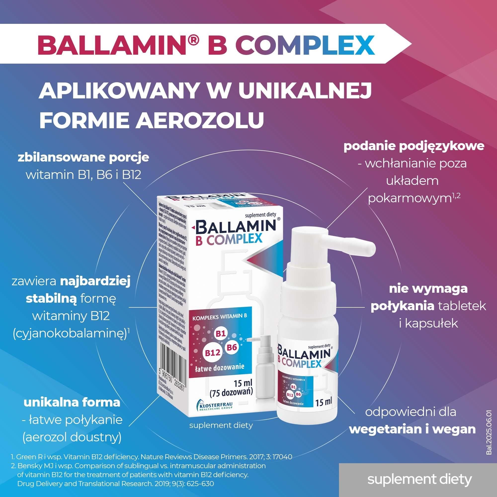 Ballamin B Complex spray 15ml - Opinie i ceny na Ceneo.pl