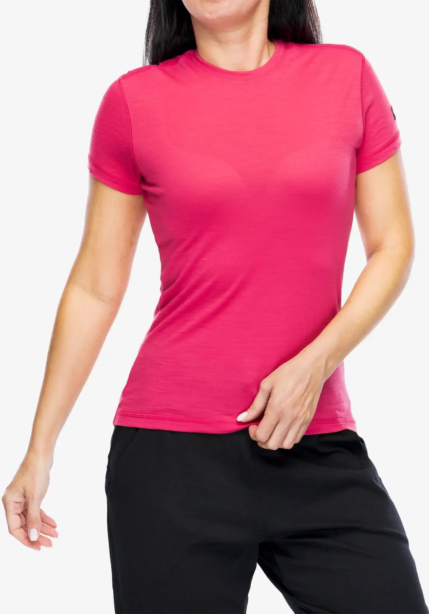 Koszulka Termoaktywna Damska Super.Natural Sierra140 Tee - Pinky Pink ...