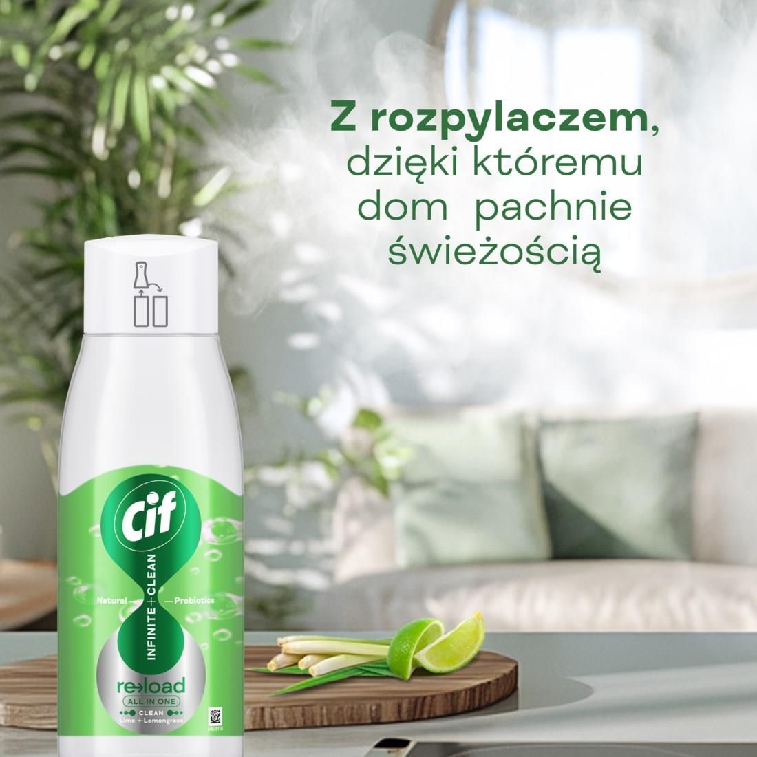 Cif Infinite Clean All in One Clean Lime & Lemongrass Spray Refill ...