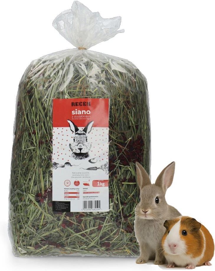 Recek Siano Łąkowe Z Dodatkiem Buraka Czerwonego Siano Dla Gryzoni 1Kg ...