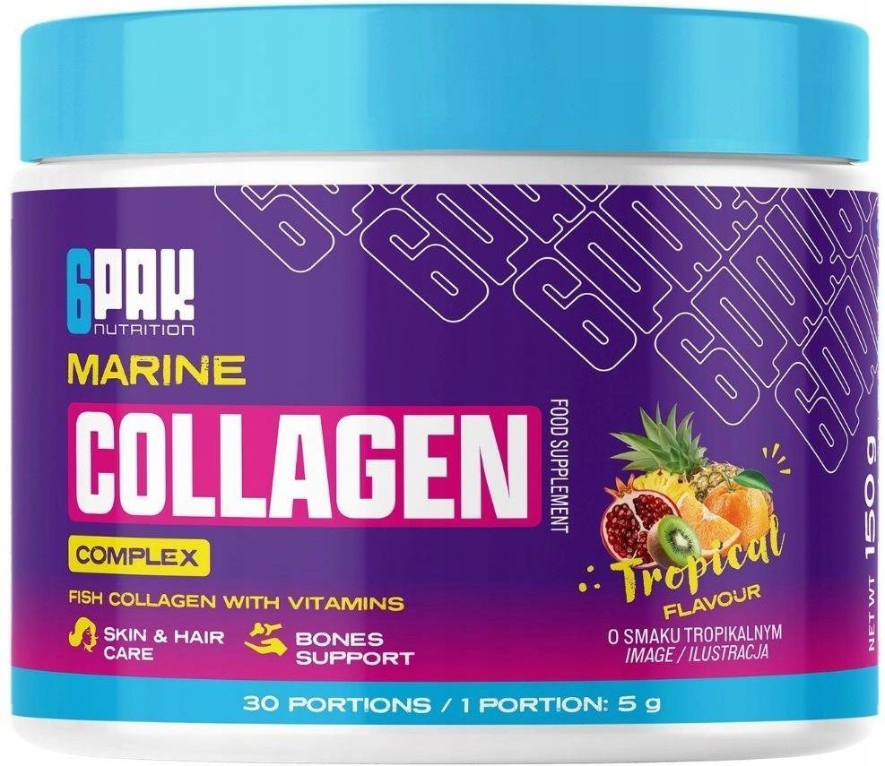6Pak Marine Collagen Complex Formuła Z Kolagenem Owoce Tropikalne 150g ...