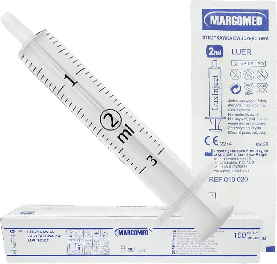 Margomed Strzykawka 2Ml Luer Dwuczęściowa Luxinject 100szt. - ceny i ...