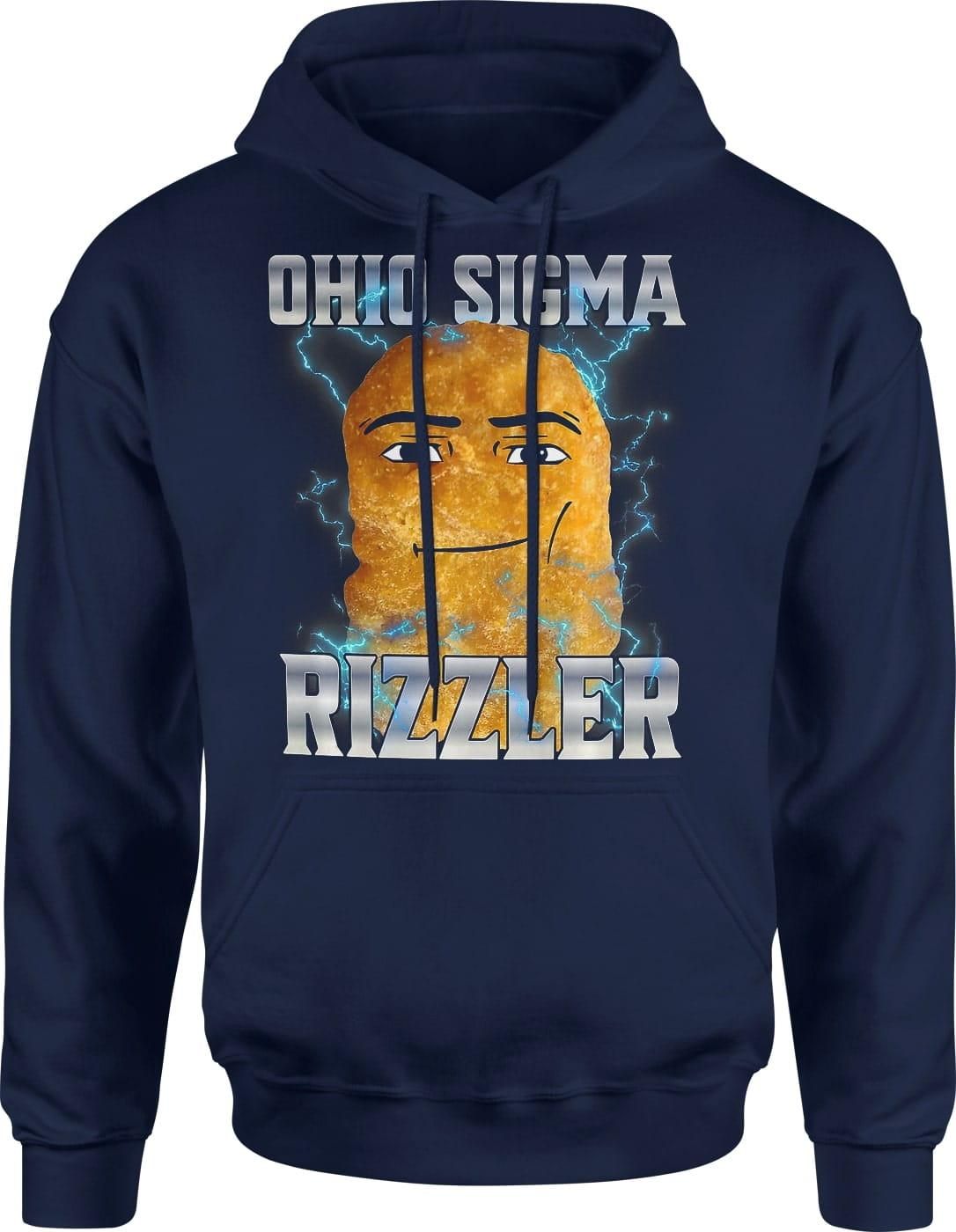 Ohio Sigma Rizzler Chicken Nugget Męska bluza z kapturem (L, Granatowy ...