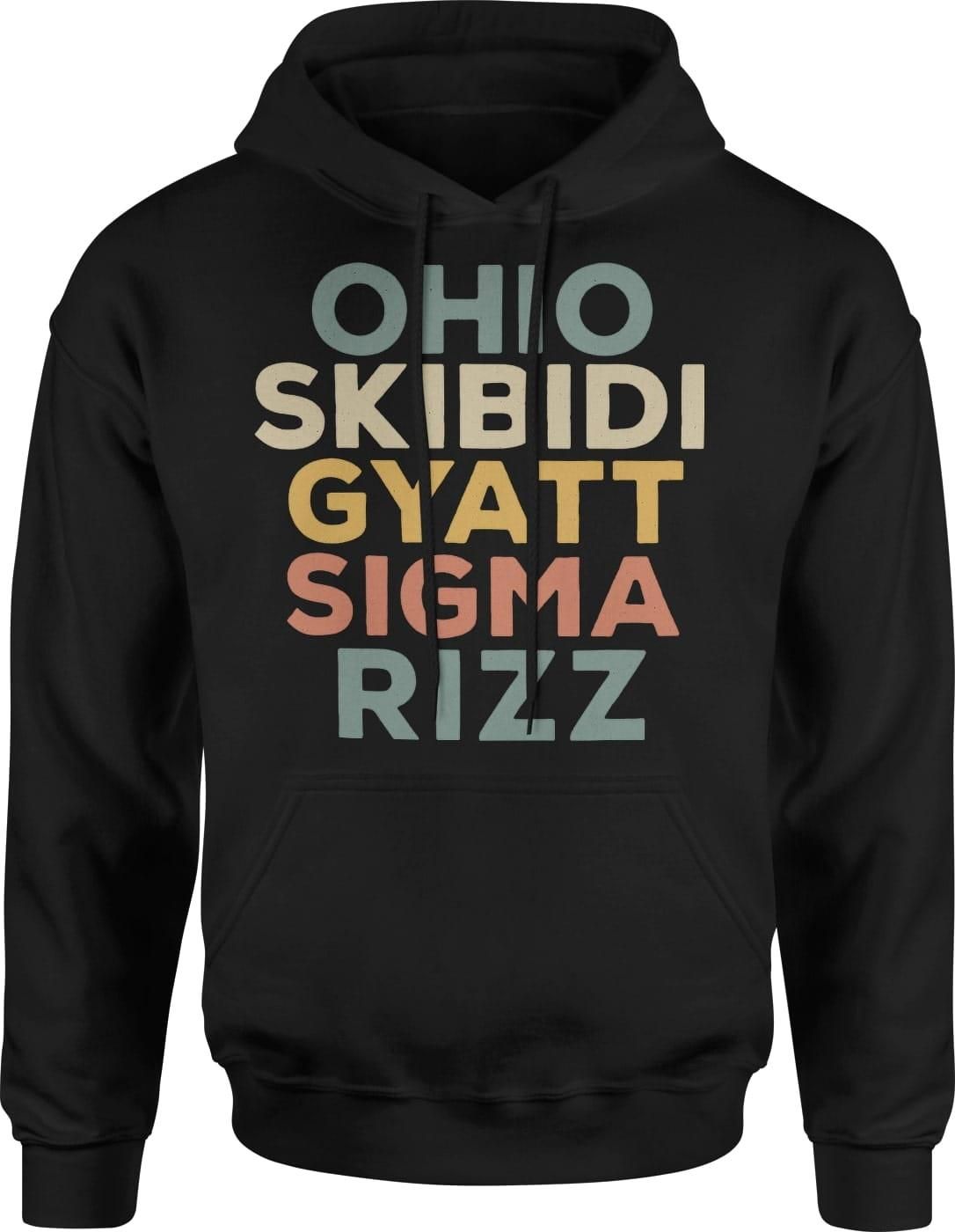Ohio Skibidi Gyatt Sigma Rizz Rizzler Męska bluza z kapturem (S, Czarny ...