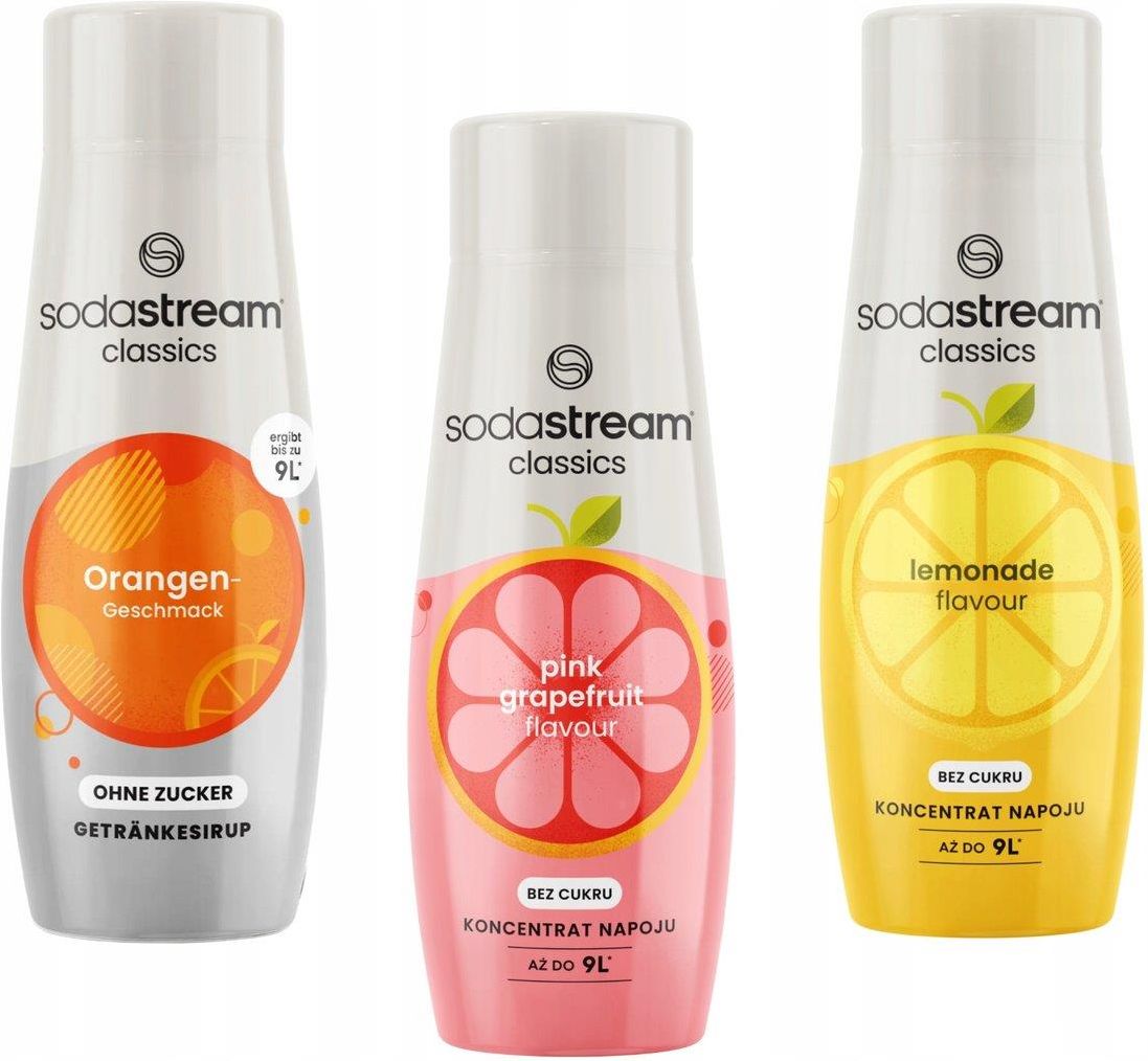 Sodastream Zestaw 3 Koncentratów Orange Zero + Grapefruit Lemonade ...
