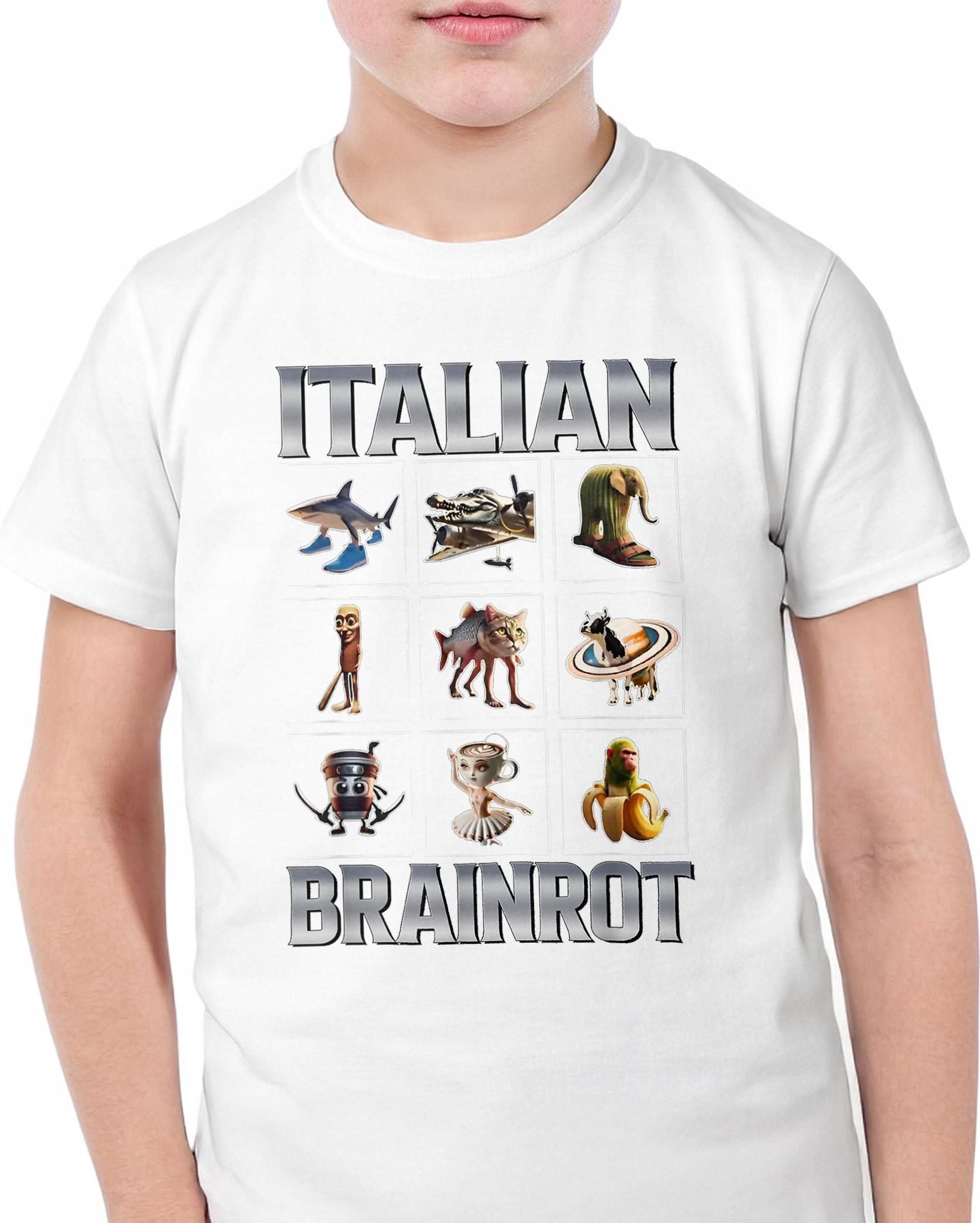 Koszulka biała dziecięca Italian Brainrott viral tiktok mem r. 116 - Ceny i opinie - Ceneo.pl