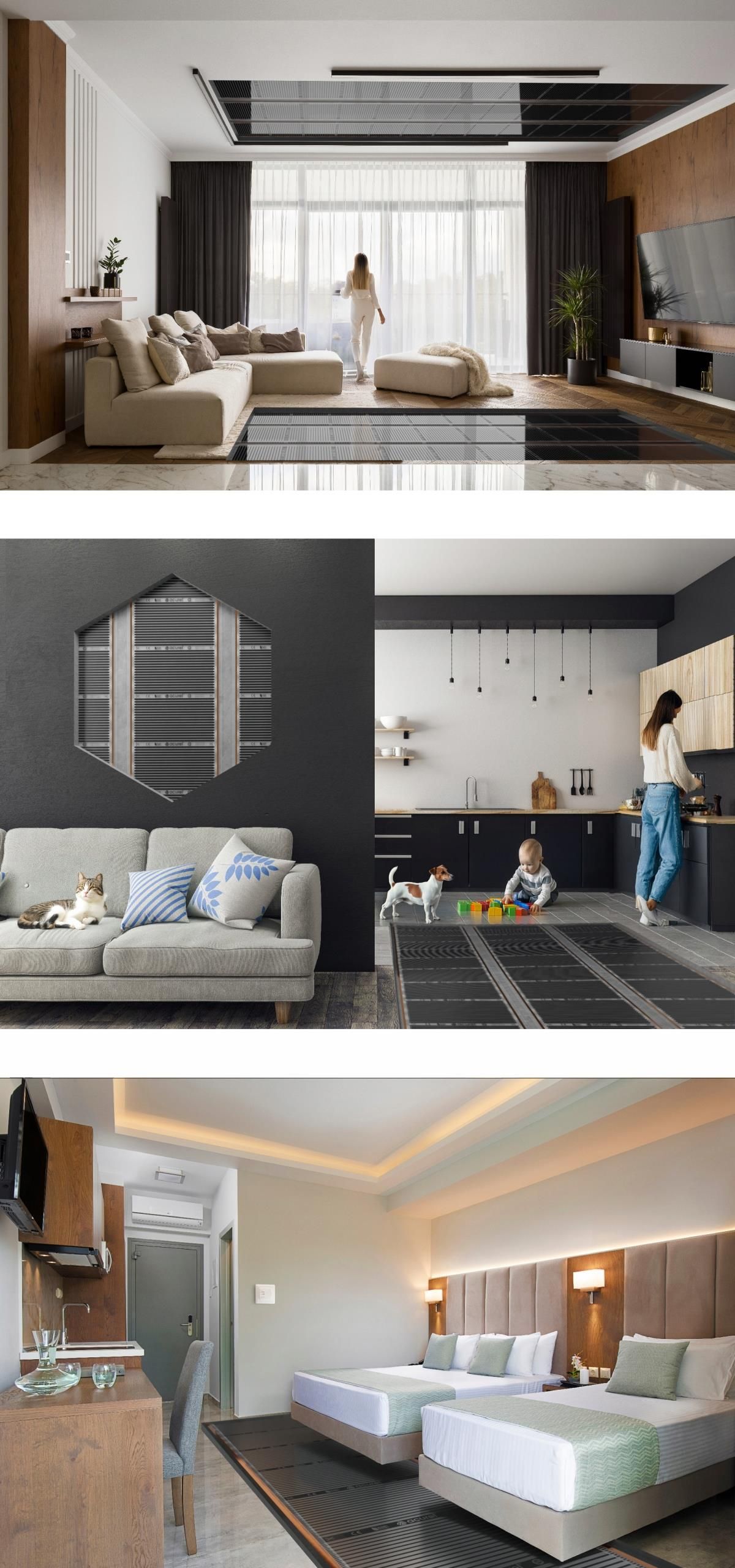 Ogrzewanie podłogowe Acurel Folia Grzewcza 80W/m2 + Termostat 33m2 AD132BAC305TL8033M2 - Opinie ...