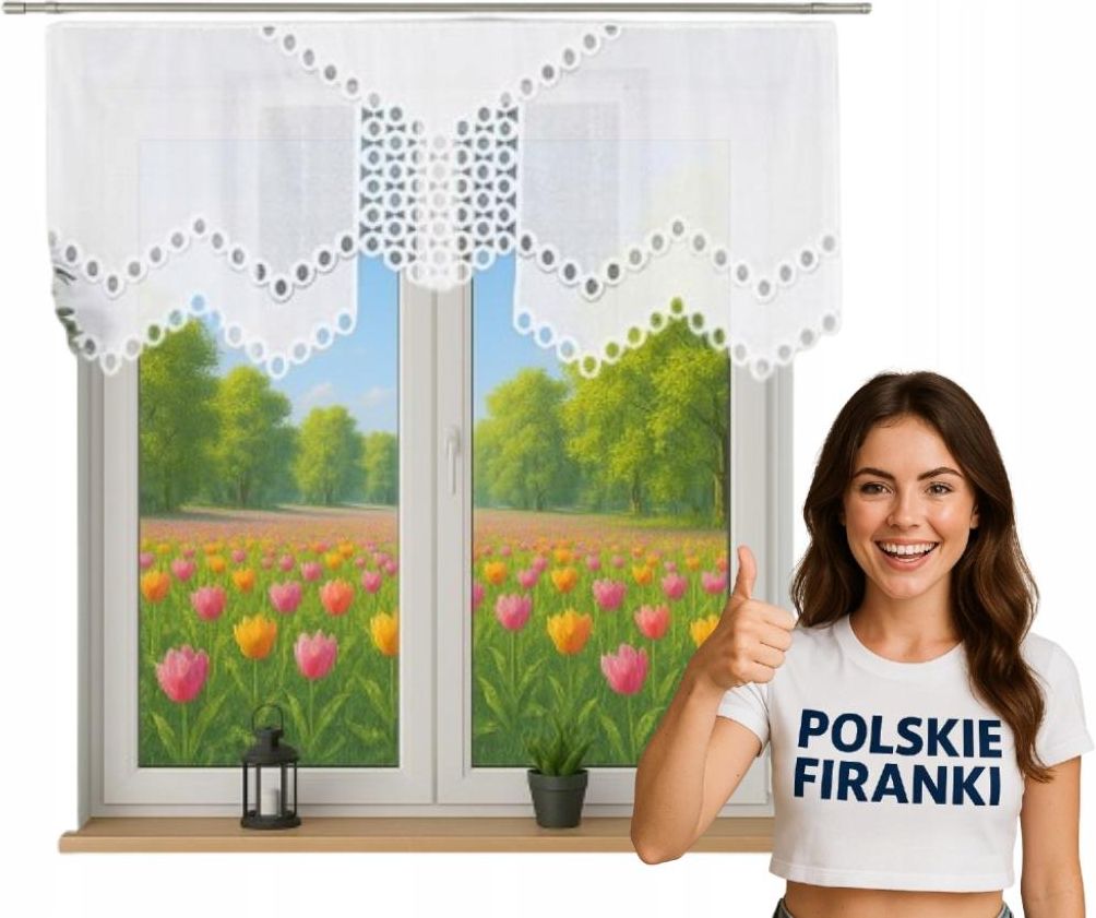 Firana Gotowa Biała Żakardowa Bez Prasowania 120X280 Diaskia - Opinie i ...