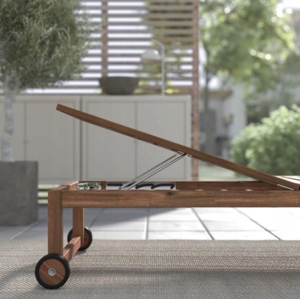 Ikea Leżak Ogrodowy Drewniany Regulowane Oparcie Leżanka Ogrodowa ...