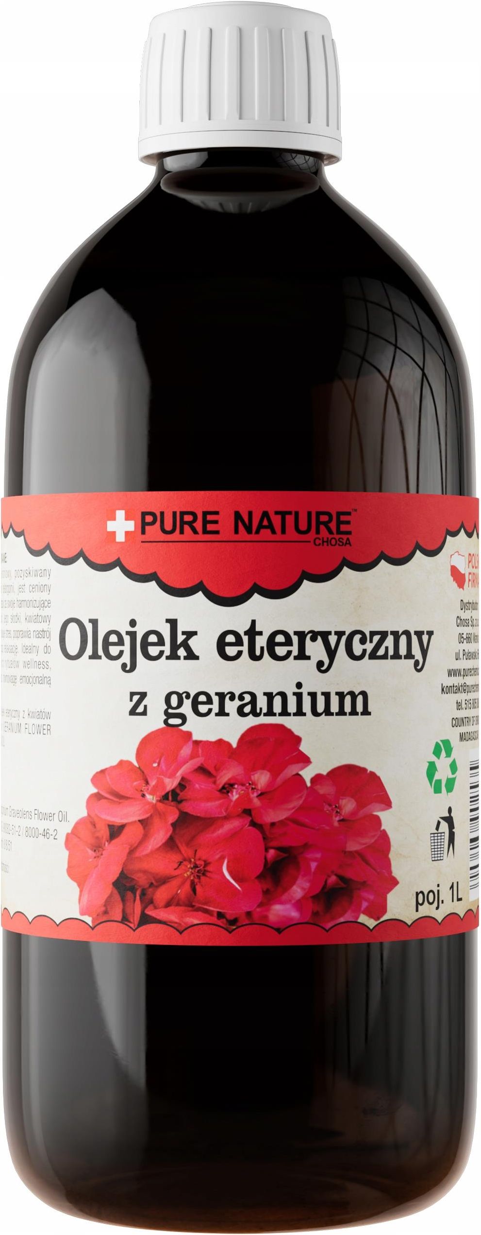 Pure Chemical Olejek Geranium Naturalny Eteryczny Z Bez Dodatków 1L - Opinie i atrakcyjne ceny ...