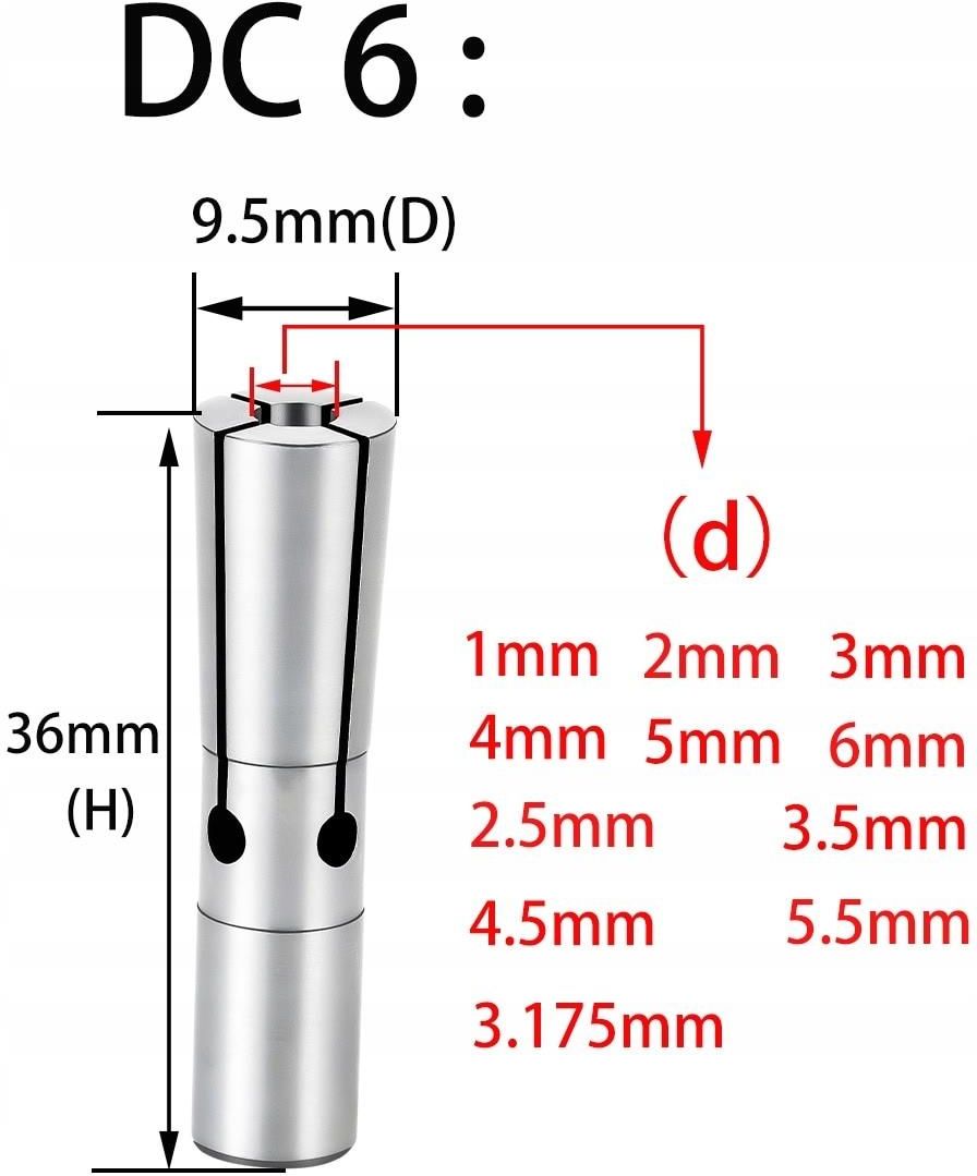 Tulej Pasadocnc Tulejka tuleja zaciskowa DC6 3,0mm 0,003 SDC6 - Opinie i ceny na Ceneo.pl