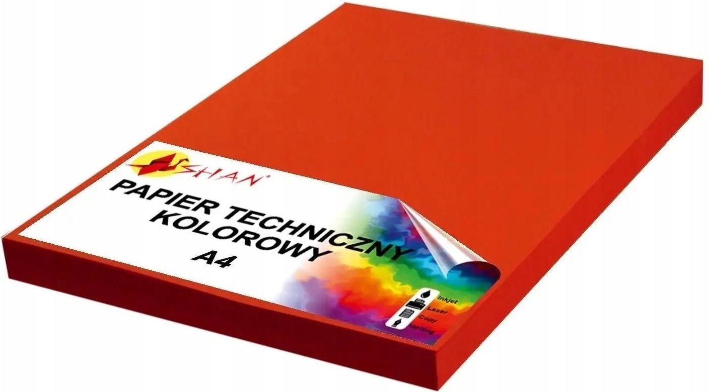 Shan Papier Techniczny A4 160G Czerwony Intensywny 50 Arkuszy - Ceny i opinie - Ceneo.pl