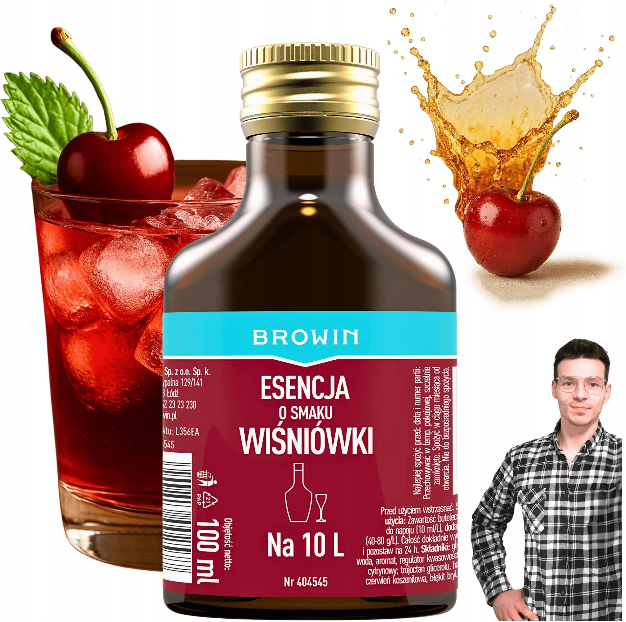 Browin Zaprawka Do Bimbru Alkoholu Wiśniowa Esencja Smakowa 40ml Na 4 L ...