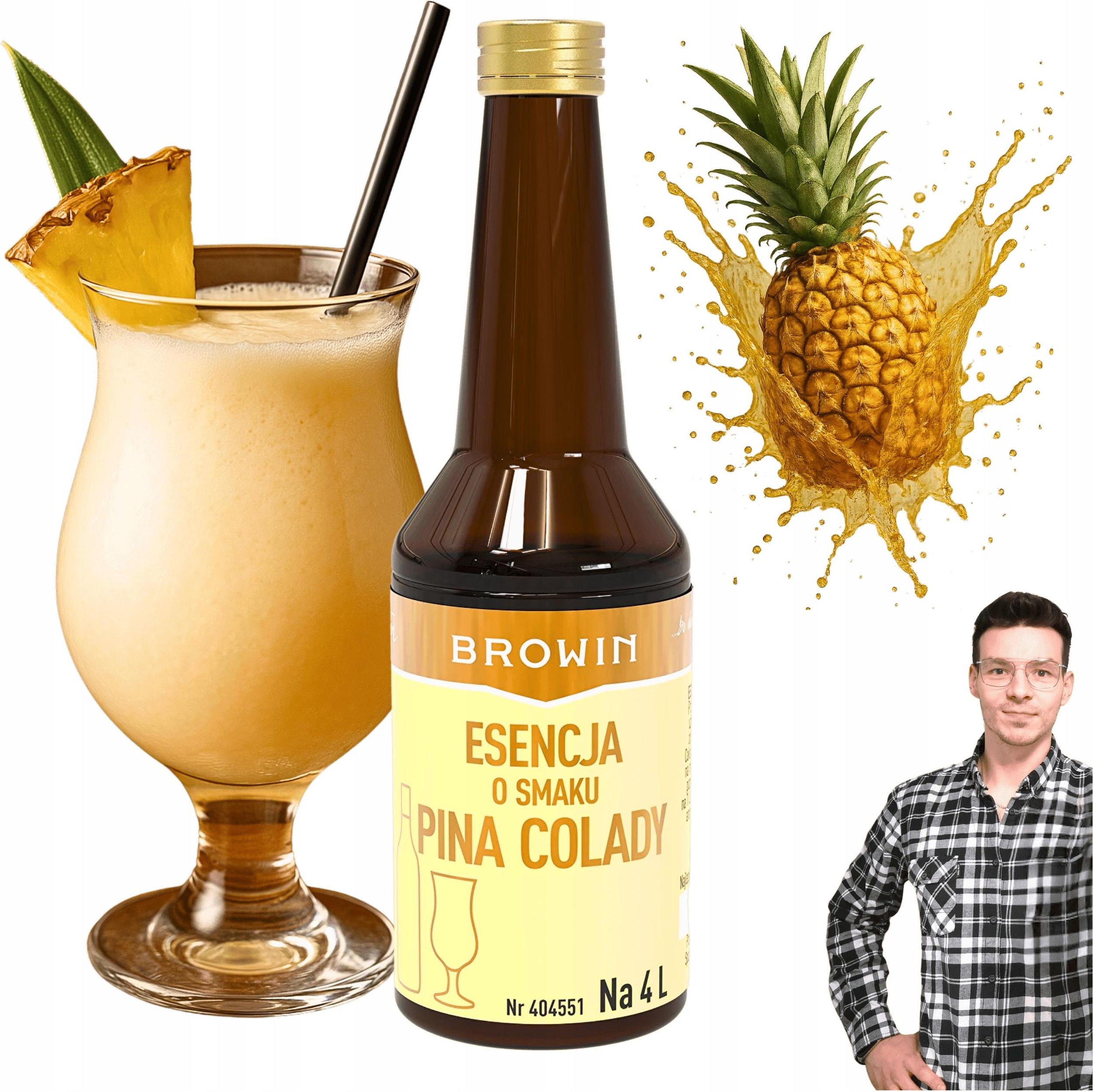 Browin Zaprawka Do Bimbru Alkoholu Pina Colada Esencja Smakowa 40Ml Na ...