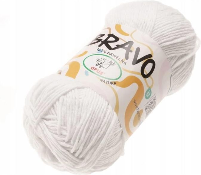 Opus Natura Włóczka Bravo Bawełna 100% Opus Kol 306 Biały 1825590343 ...