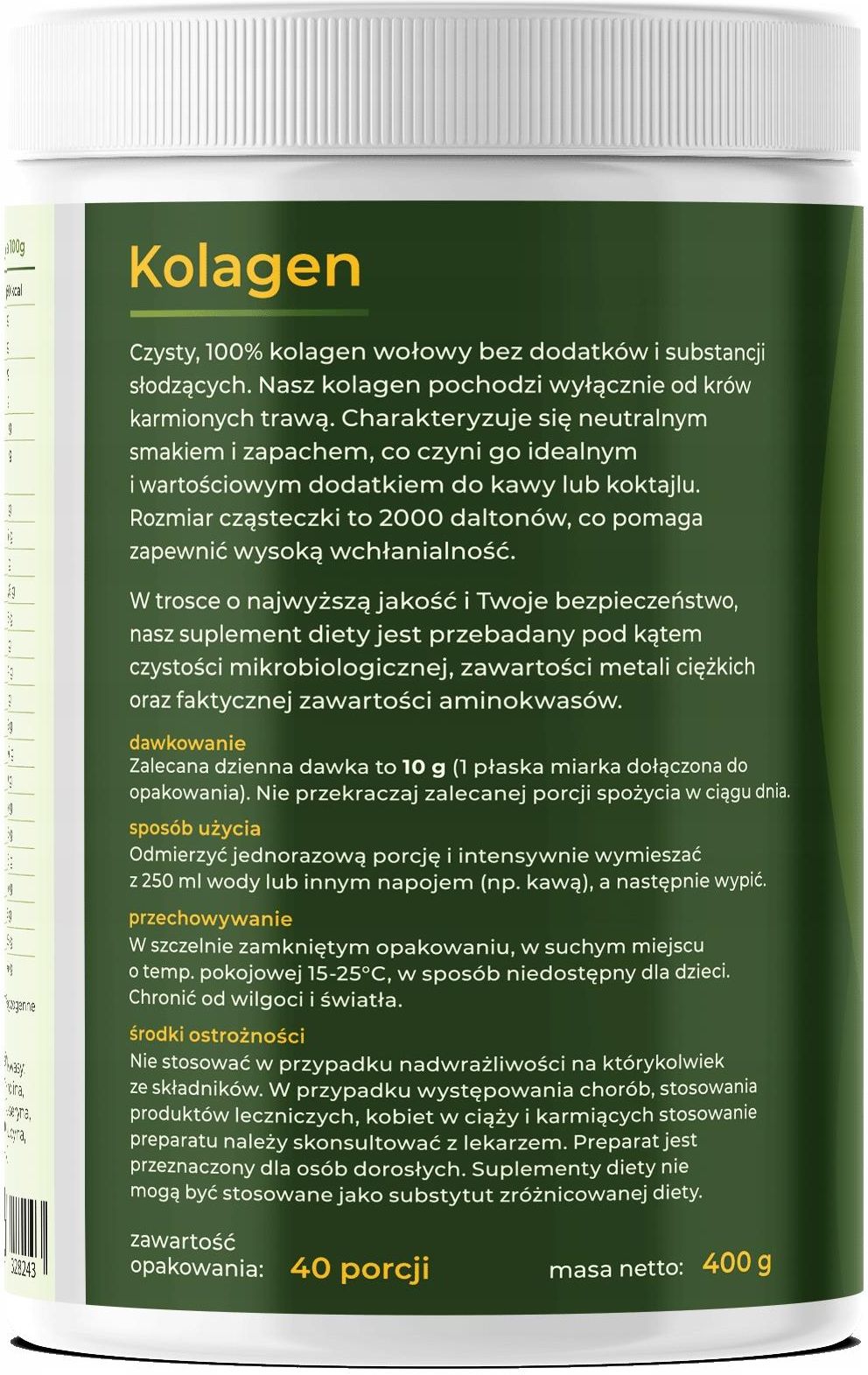 Keto Centrum Kolagen Wołowy 400g - Opinie i ceny na Ceneo.pl