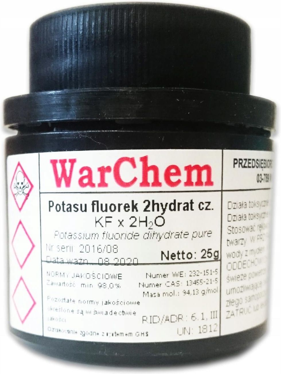 Warchem Fluorek Potasu 2Hydrat Czysty 25G - ceny i opinie - Ceneo.pl