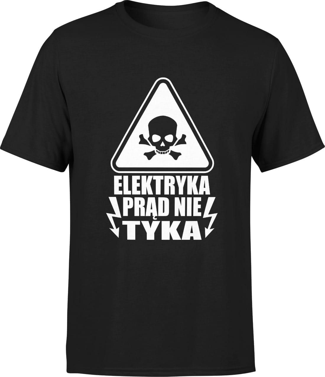 Elektryka prąd nie tyka Elektryk Męska koszulka na prezent dla męża (L, Błękit) - Ceny i opinie ...