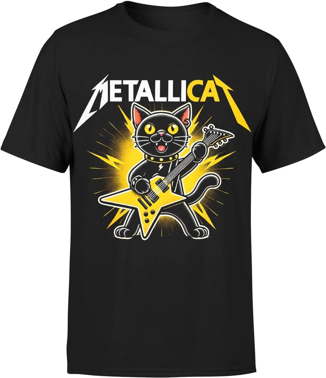 Metallica Kot Z Kotem Metallicat Męska koszulka (XL, Błękit) - Ceny i ...