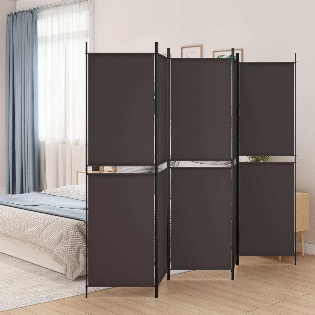 The Living Store 5el. Paravent Brown 250x200cm Tkanina (TLS350235 ...