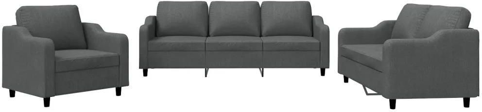 Zakito Home Komplet Sof Wypoczynkowych 3+2+1 Ciemnoszary (ZH3201771 ...