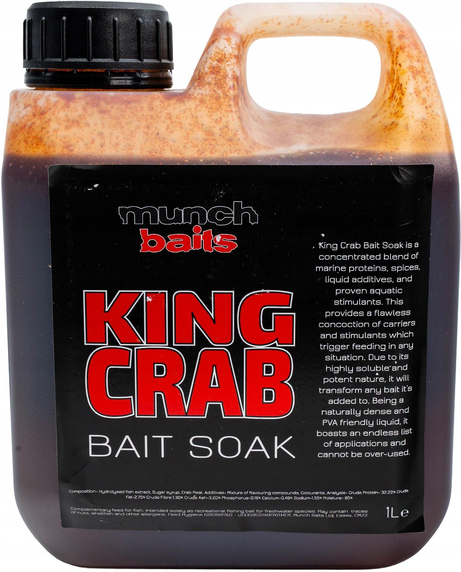 Munch Baits Liquid Soak King Crab Bait 1L Na Karpie Karpiowe - Ceny i ...