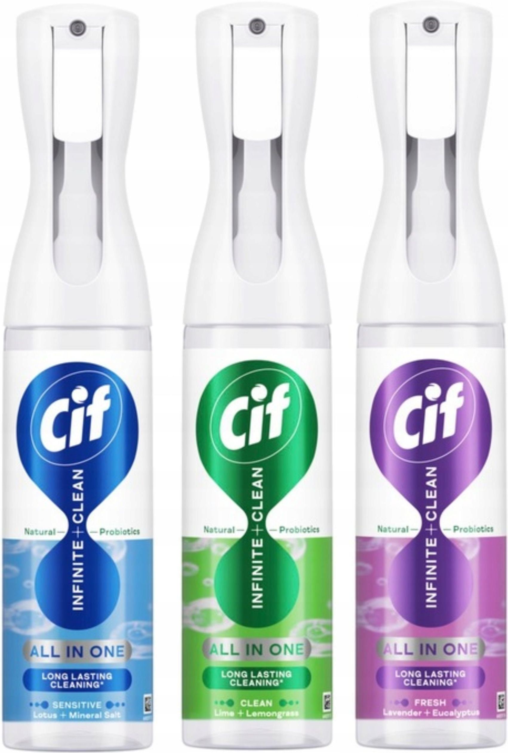 Cif Zestaw Infinite Clean Uniwersalny Spray do Czyszczenia 3x280ml Mix ...