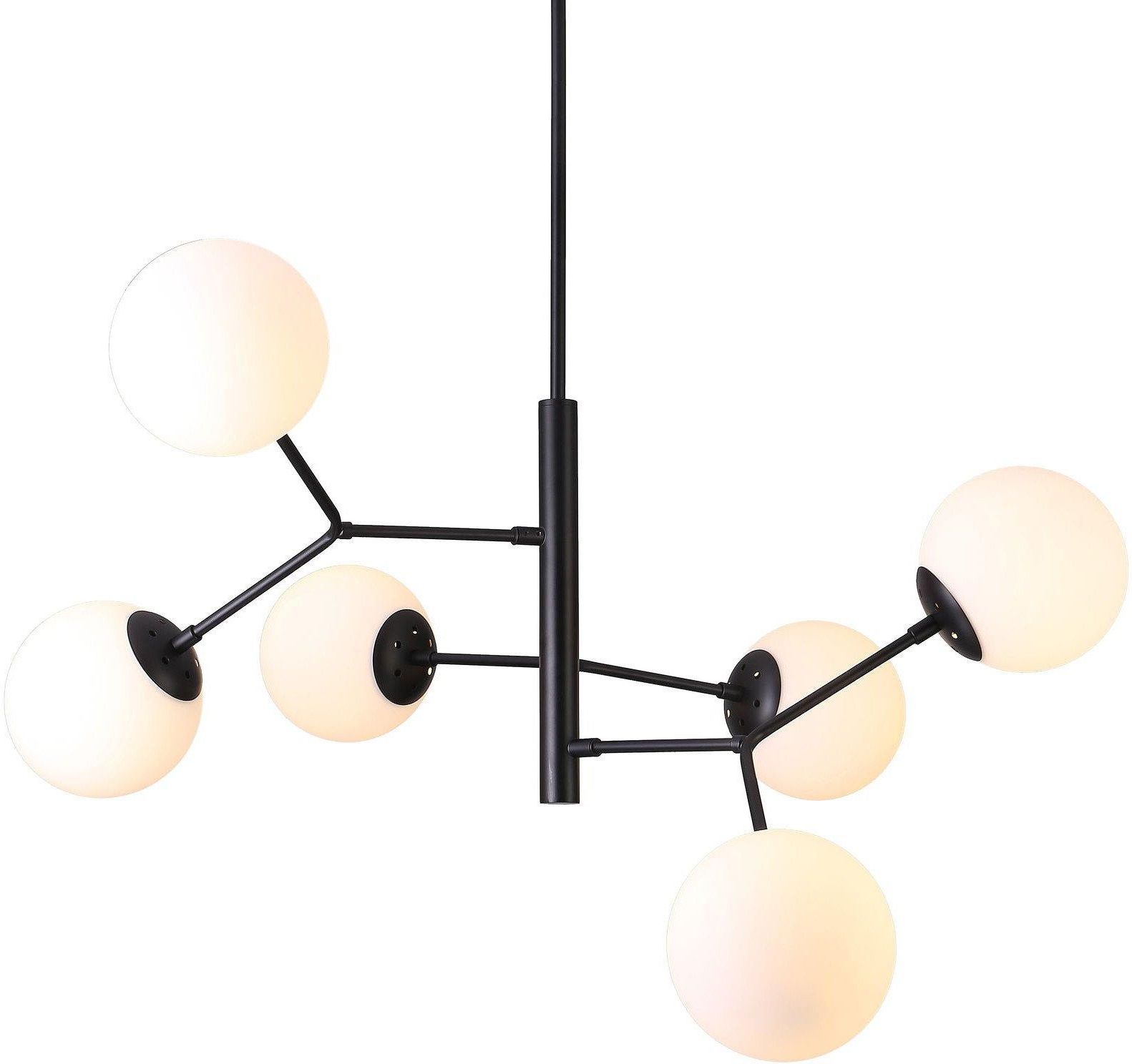 Domoletti Pendant Lamp G. Lux Mat Black, 6 X E14, Black Color - Opinie ...