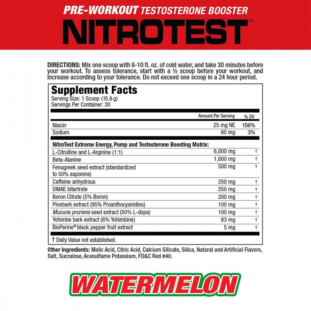 Musclemeds Nitrotest 2 In 1 Pre Workout + Test Booster 468g - Ceny i ...