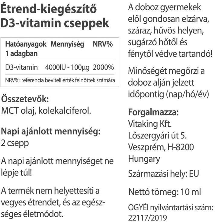 Vitaking Krople Witaminy D3 Vitamin Drops 10Ml - Opinie i ceny na Ceneo.pl