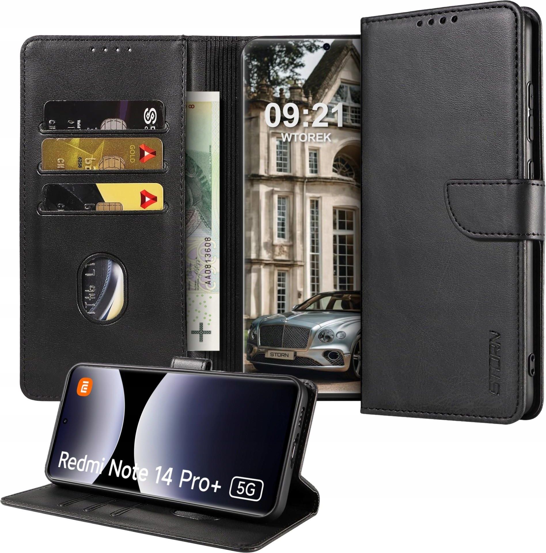 Skyfix Etui Skórzane Z Klapką Portfel Do Xiaomi Redmi Note 14 Pro Plus+ ...