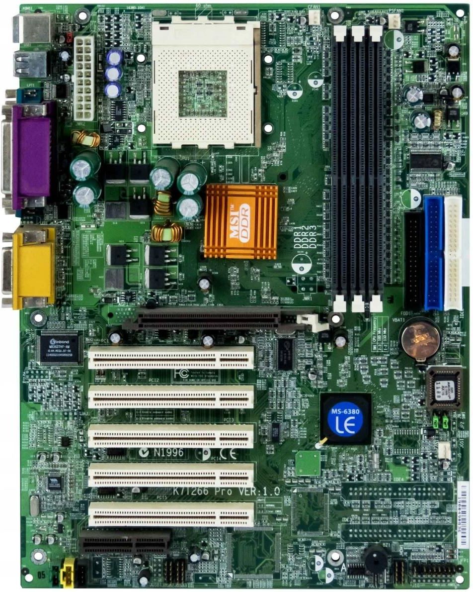 Podzespoły do laptopa Msi K7T266 Pro Socket 462 Ddr Agp Pci (K7T266PRO ...